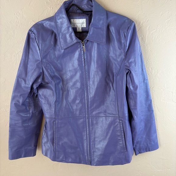 Worthington | Jackets & Coats | Worthington Purple Lilac Leather Jacket ...